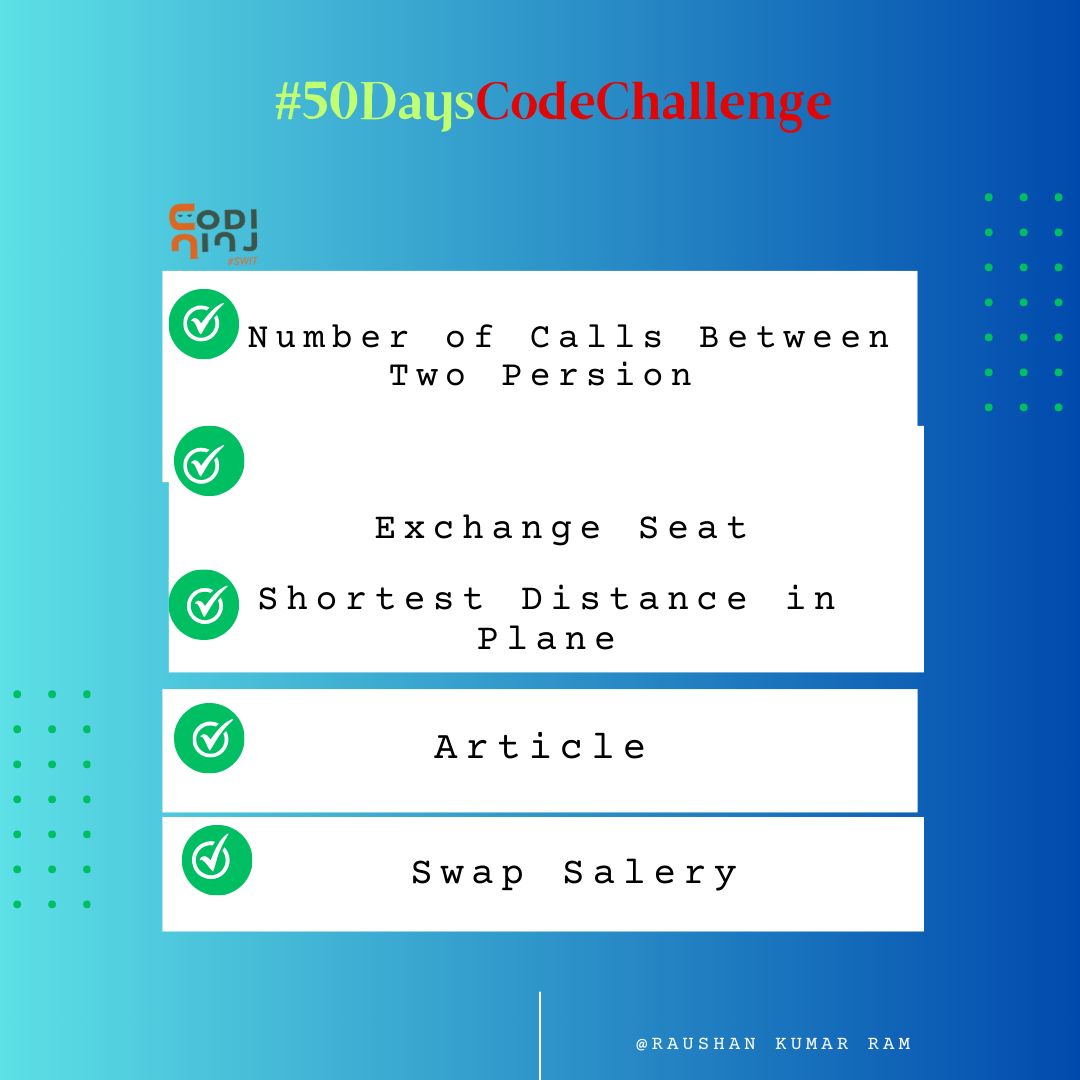 Raushan Kumar Ram on LinkedIn: Day 43/50-CodeChallange! Raushan Kumar Ram on LinkedIn: Day 43/50-CodeChallange!
