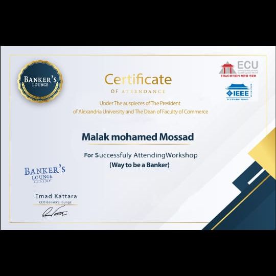 Malak Mosaad on LinkedIn: #emadkattar #ecu #ieee #bankers Malak Mosaad on LinkedIn: #emadkattar #ecu #ieee #bankers