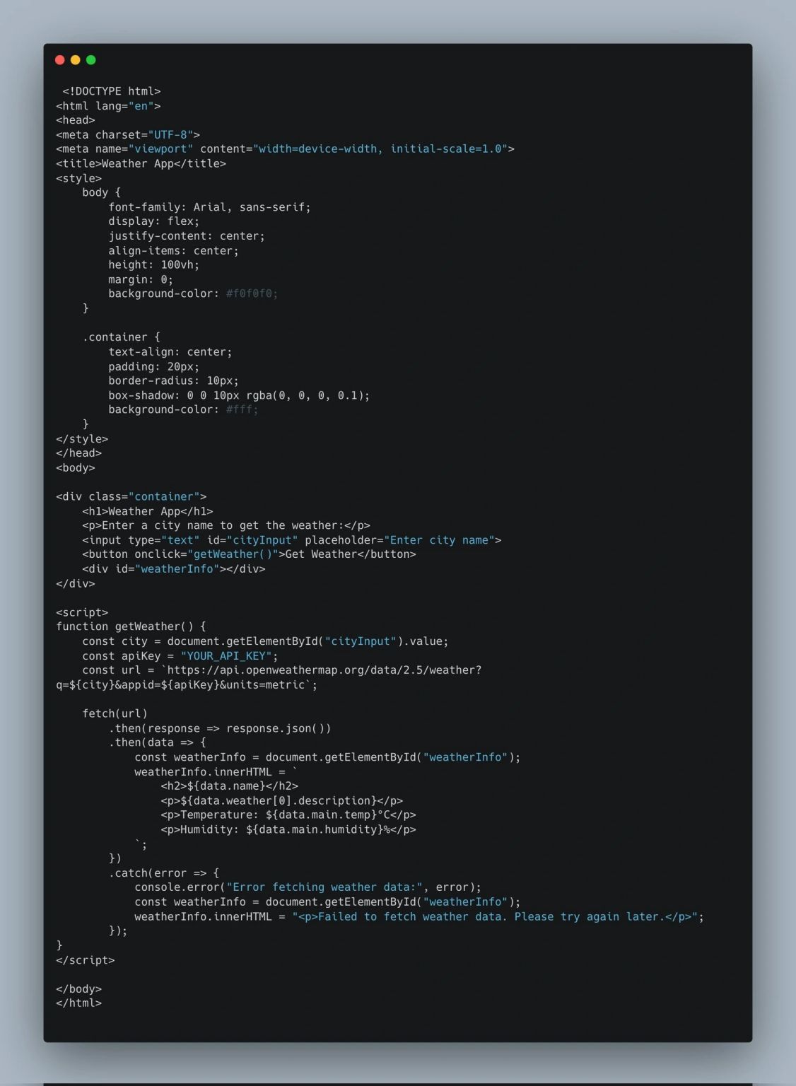 Daniel Emmanuel on LinkedIn: basic weather app using HTML CSS and ... Daniel Emmanuel on LinkedIn: basic weather app using HTML CSS and ...