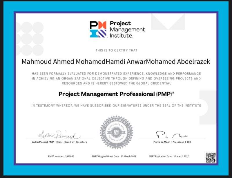 Mahmoud Hamdy on LinkedIn: #pmpcertification Mahmoud Hamdy on LinkedIn: #pmpcertification