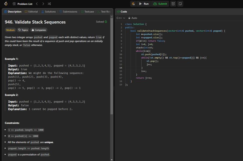Chetan Parse on LinkedIn: 🎯 Solved 2 problems of Stack on LeetCode 1 ... Chetan Parse on LinkedIn: 🎯 Solved 2 problems of Stack on LeetCode 1 ...