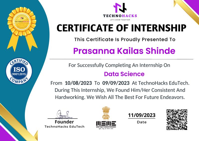 Prasanna Shinde on LinkedIn: #datascience #internship Prasanna Shinde on LinkedIn: #datascience #internship