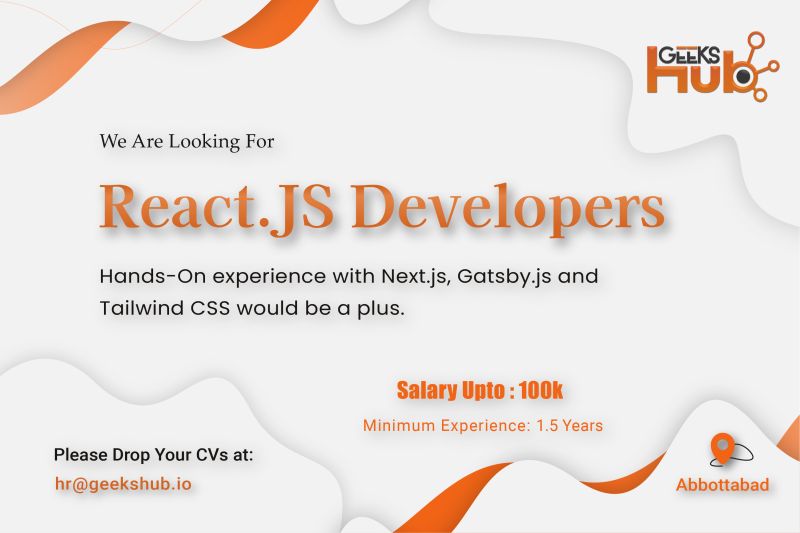 Geeks Hub on LinkedIn: Candidates from Abbottabad will be preferred ... Geeks Hub on LinkedIn: Candidates from Abbottabad will be preferred ...