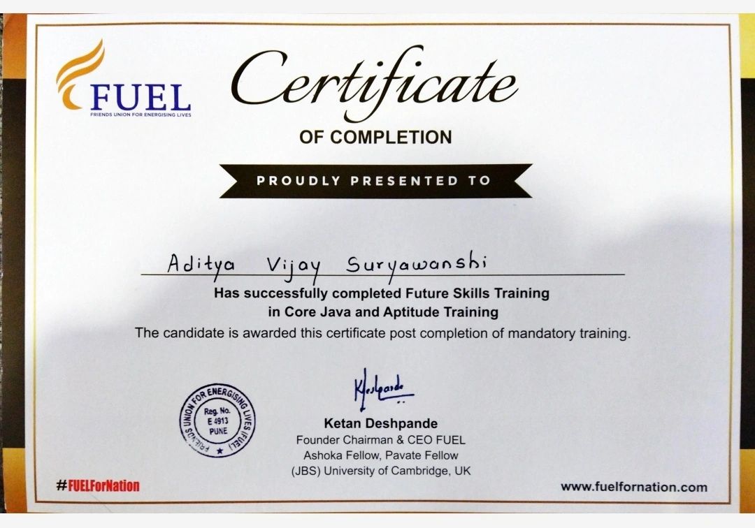 Aditya Suryawanshi on LinkedIn: #skilldevelopment #corejava # ... Aditya Suryawanshi on LinkedIn: #skilldevelopment #corejava # ...