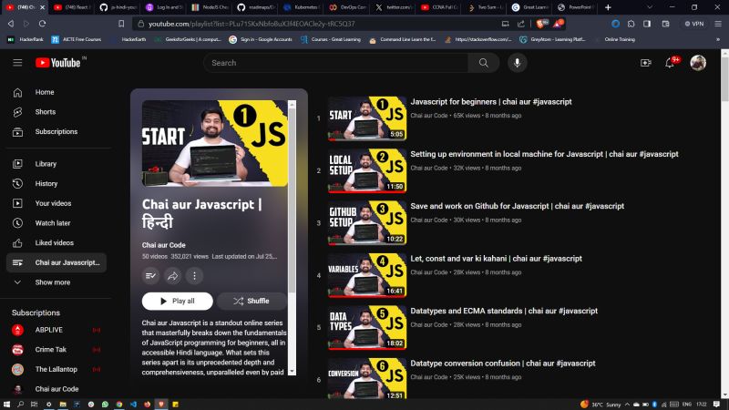 Abhishek C. on LinkedIn: #chaiorcode #javascriptlearning # ... Abhishek C. on LinkedIn: #chaiorcode #javascriptlearning # ...