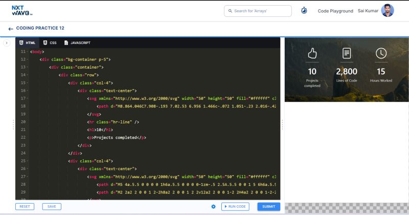 SAI KUMAR VISAI on LinkedIn: #30daysofcodechallenge #nxtwave #ccbp SAI KUMAR VISAI on LinkedIn: #30daysofcodechallenge #nxtwave #ccbp