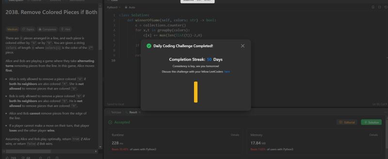 My 50-day streak on LeetCode | Nishant Panchal posted on the topic ... My 50-day streak on LeetCode | Nishant Panchal posted on the topic ...