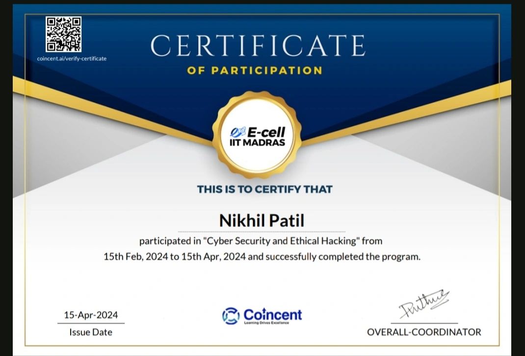 Nikhil Patil on LinkedIn: Successfully completed Cybersecurity and ... Nikhil Patil on LinkedIn: Successfully completed Cybersecurity and ...