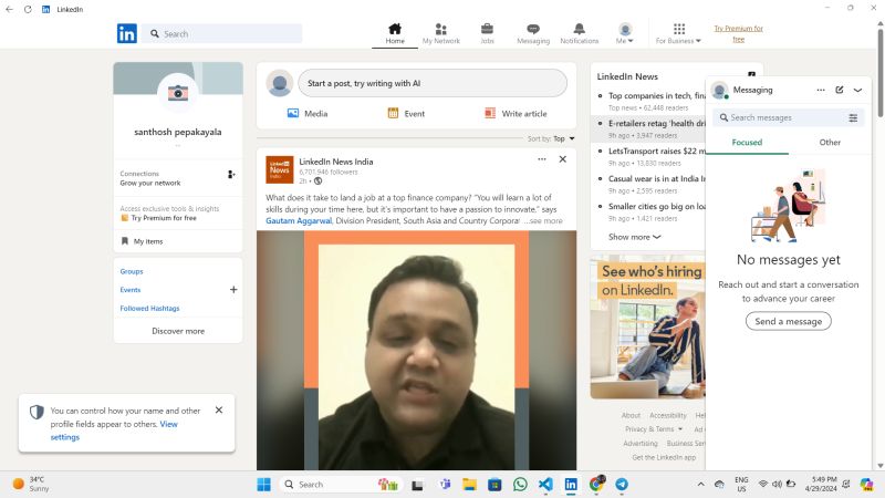 santhosh pepakayala on LinkedIn: Task 1 Install Vs code and Python Task ... santhosh pepakayala on LinkedIn: Task 1 Install Vs code and Python Task ...