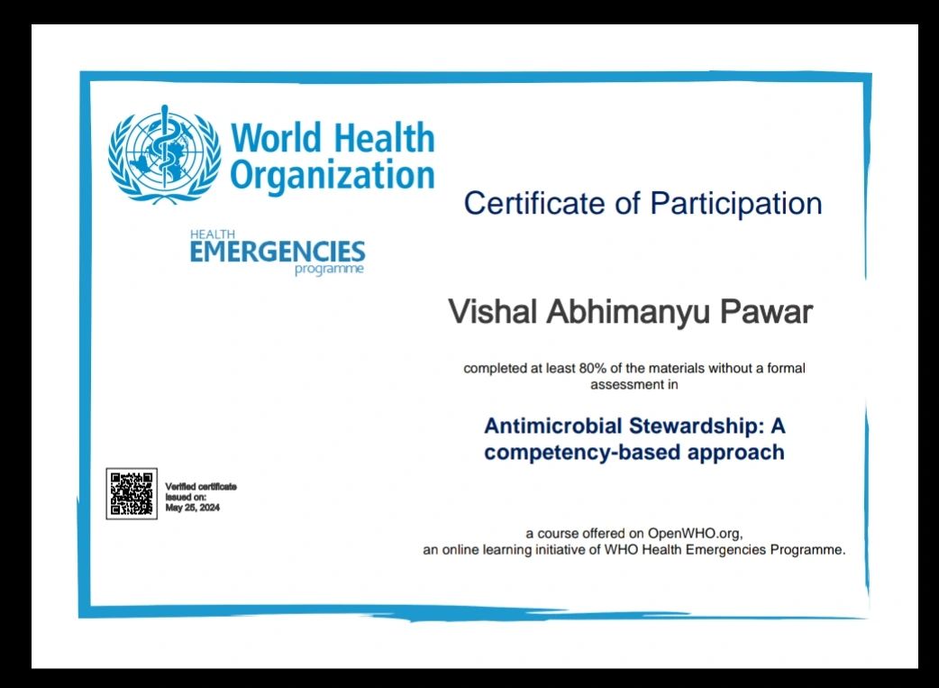 Vishal Pawar on LinkedIn: #antimicrobialstewardship # ... Vishal Pawar on LinkedIn: #antimicrobialstewardship # ...