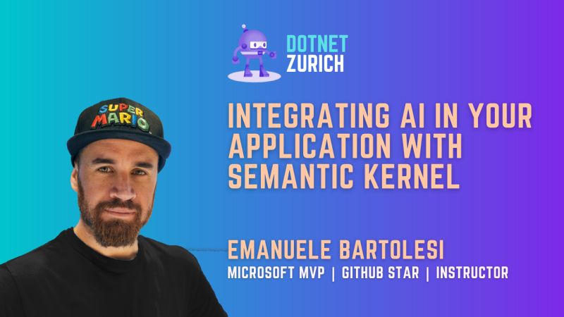 .NET User Group Zürich on LinkedIn: #ai #semantickernel #dotnet # ... .NET User Group Zürich on LinkedIn: #ai #semantickernel #dotnet # ...