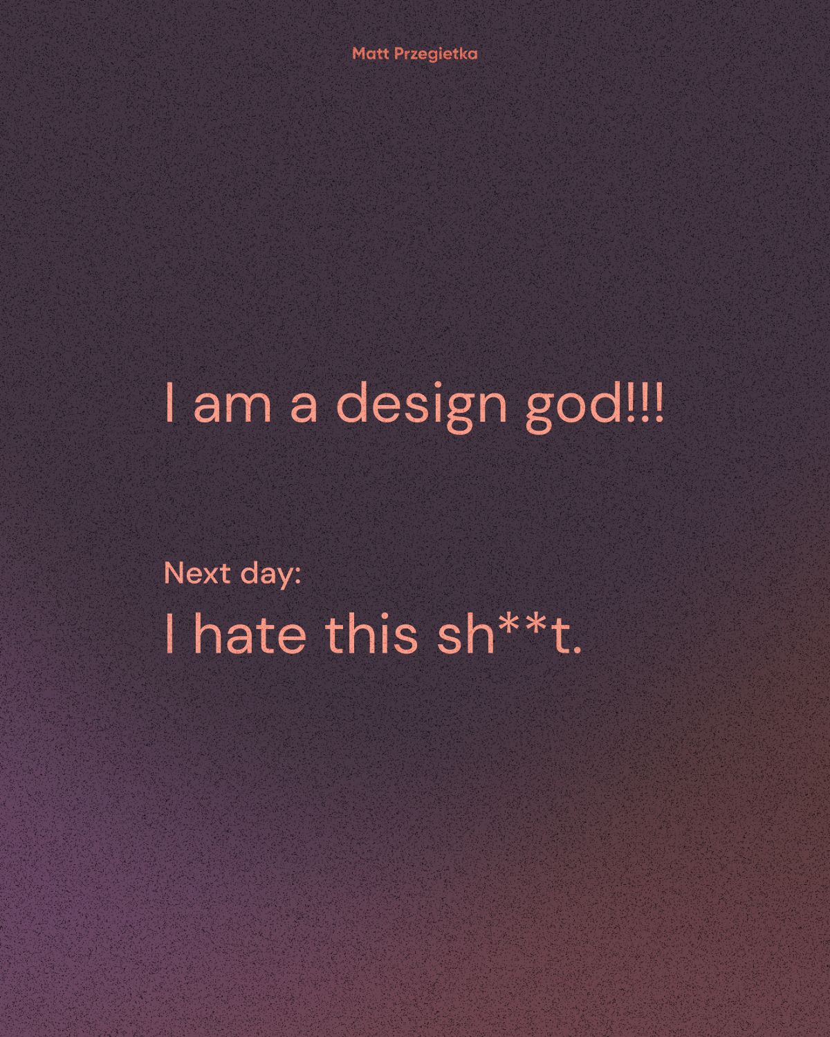 Matt Przegietka on LinkedIn: Hello all, I'm Matt. I'm a designer. I ... Matt Przegietka on LinkedIn: Hello all, I'm Matt. I'm a designer. I ...