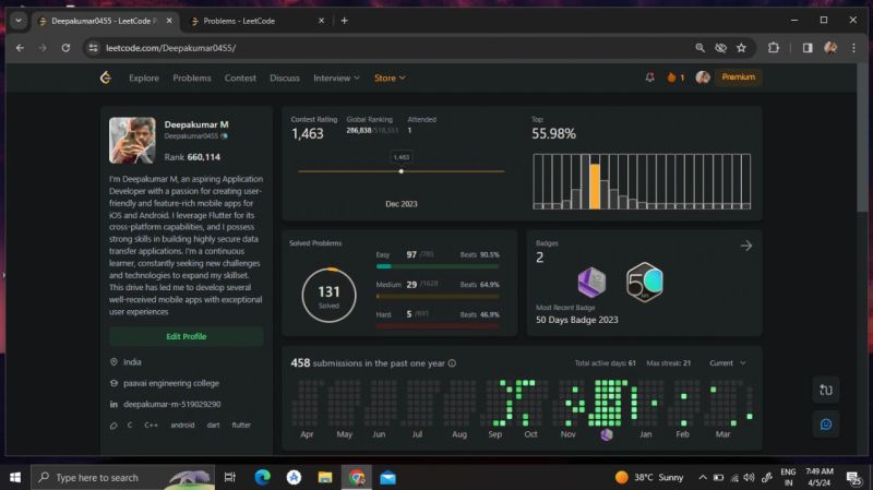 Deepakumar M on LinkedIn: #leetcode #coding #programming # ... Deepakumar M on LinkedIn: #leetcode #coding #programming # ...