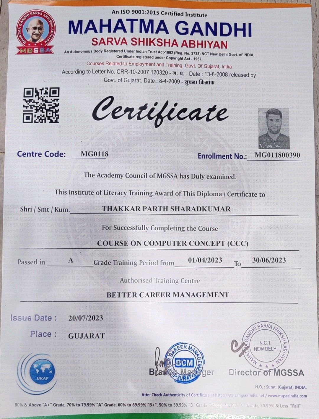 parth thakkar on LinkedIn: complete my CCC course parth thakkar on LinkedIn: complete my CCC course