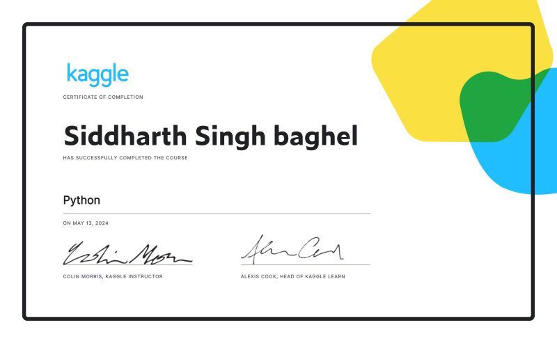 Learned python with kaggle | Siddharth Singh posted on the topic | LinkedIn Learned python with kaggle | Siddharth Singh posted on the topic | LinkedIn