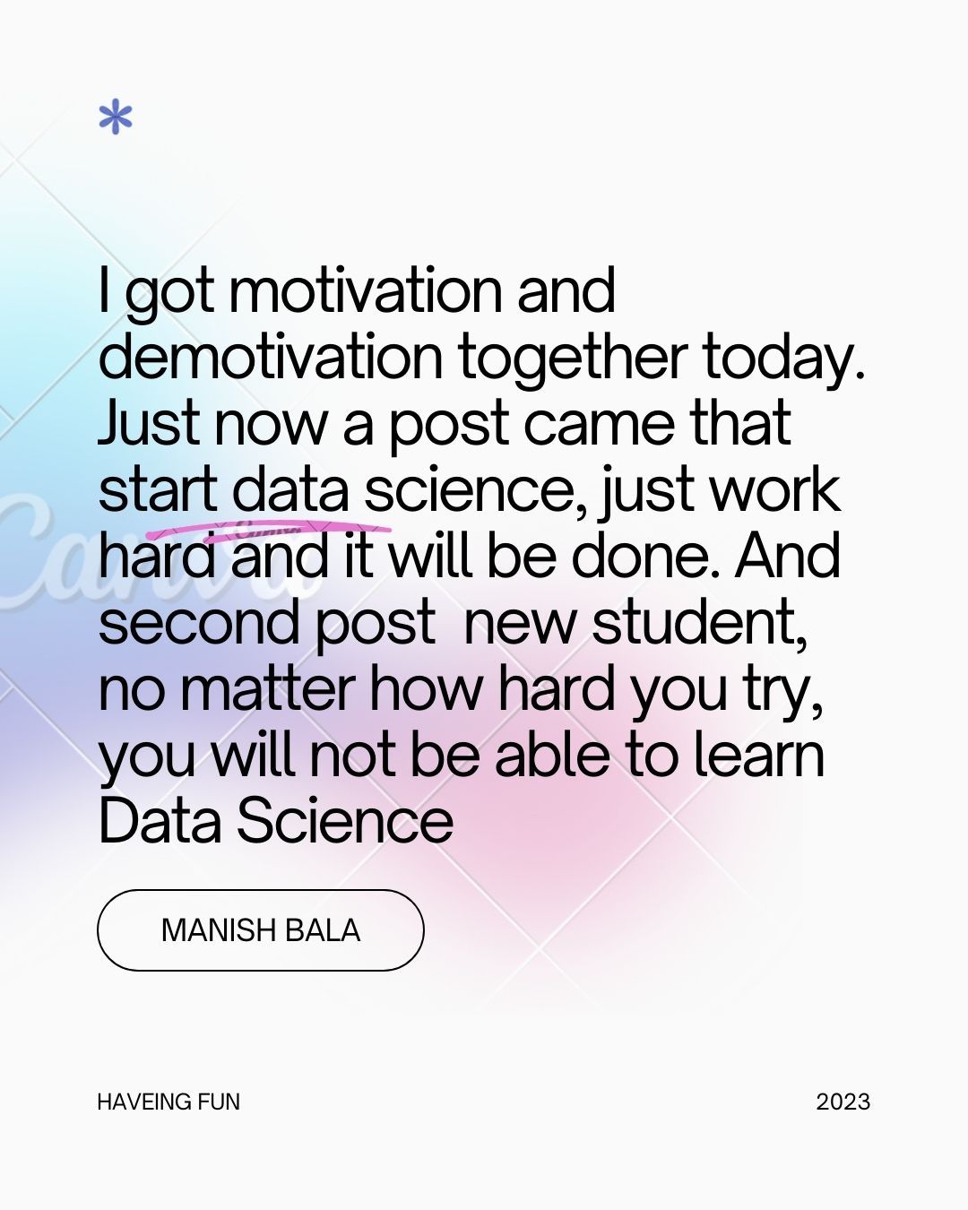 Manish bala on LinkedIn: #work #motivation #datascience Manish bala on LinkedIn: #work #motivation #datascience