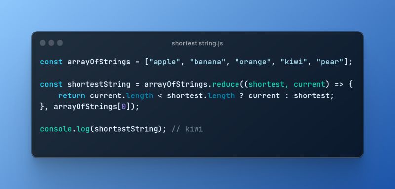 How to find the shortest string in an array using JavaScript | Mehar ... How to find the shortest string in an array using JavaScript | Mehar ...