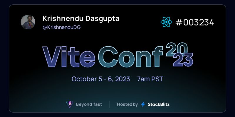 Krishnendu Dasgupta on LinkedIn: #vite #viteconf #reactjs #react # ... Krishnendu Dasgupta on LinkedIn: #vite #viteconf #reactjs #react # ...