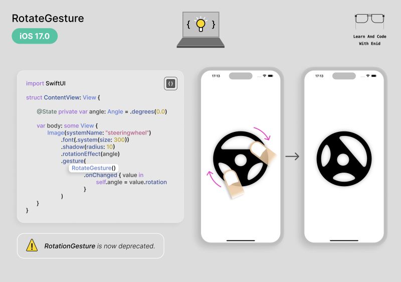 Learn And Code With Enid on LinkedIn: RotateGesture in SwiftUI💡 → ... Learn And Code With Enid on LinkedIn: RotateGesture in SwiftUI💡 → ...
