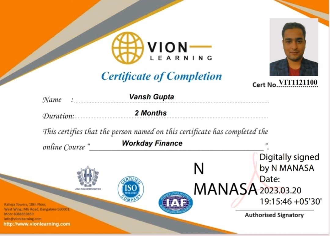 Vansh Gupta on LinkedIn: #finance #share #workday #workdayfinancials Vansh Gupta on LinkedIn: #finance #share #workday #workdayfinancials