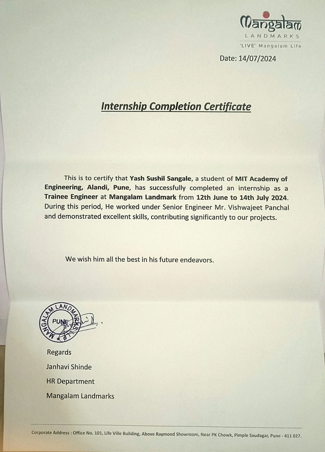 Yash Sangale on LinkedIn: #internship #engineering #professionalgrowth ... Yash Sangale on LinkedIn: #internship #engineering #professionalgrowth ...