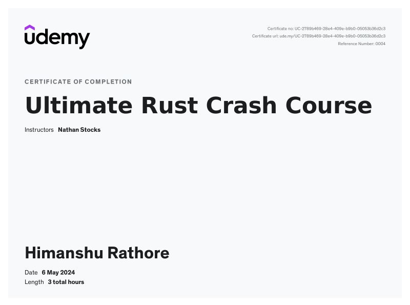 Himanshu Rathore on LinkedIn: #rust #programming #crashcourse # ... Himanshu Rathore on LinkedIn: #rust #programming #crashcourse # ...