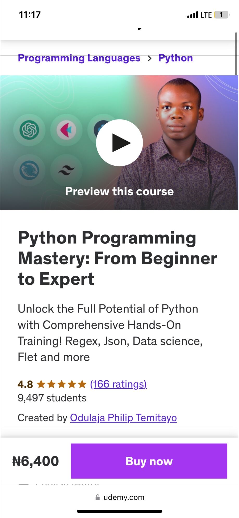 Odulaja Philip Temitayo on LinkedIn: #python #udemybusiness # ... Odulaja Philip Temitayo on LinkedIn: #python #udemybusiness # ...