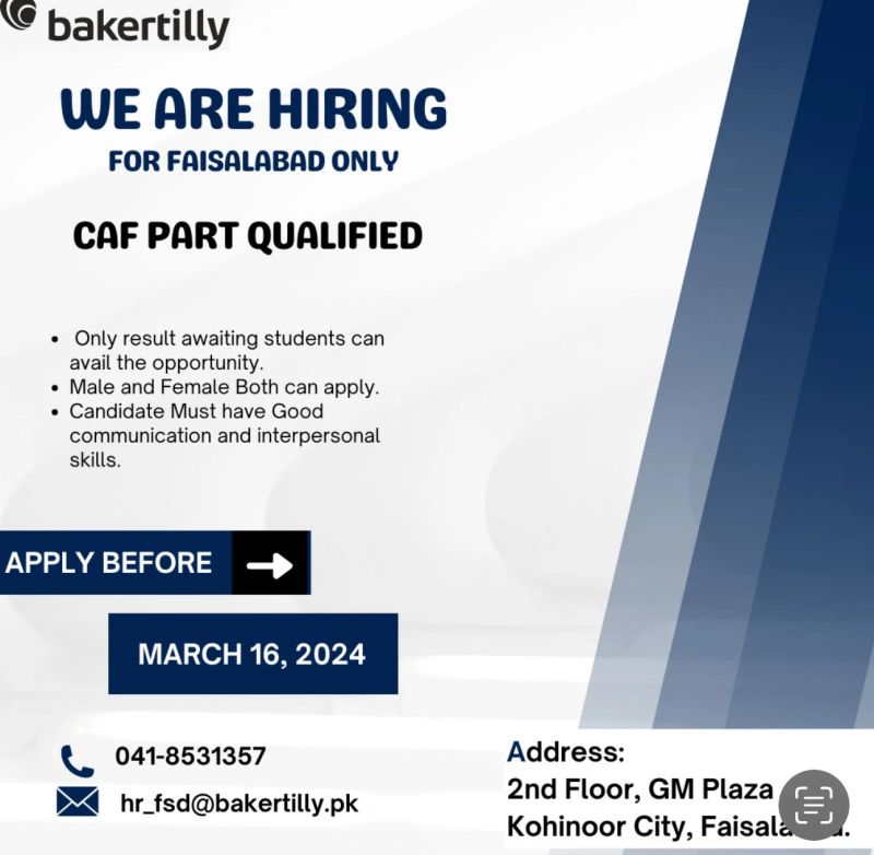 Muhammad Naqash Tahir on LinkedIn: #caf #hiring Muhammad Naqash Tahir on LinkedIn: #caf #hiring