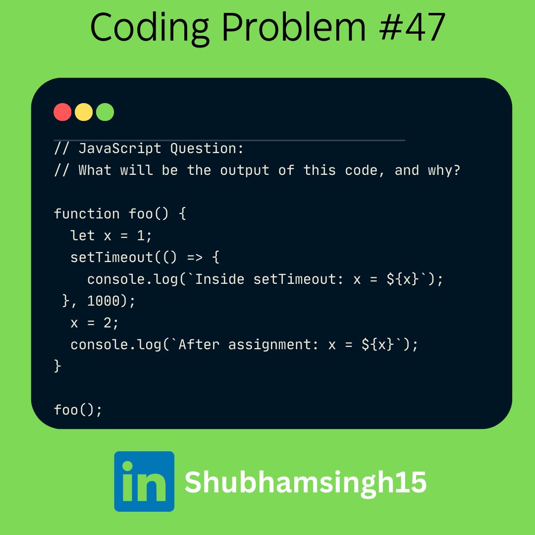 Shubham Singh on LinkedIn: #codingchallenge #javascript # ... Shubham Singh on LinkedIn: #codingchallenge #javascript # ...