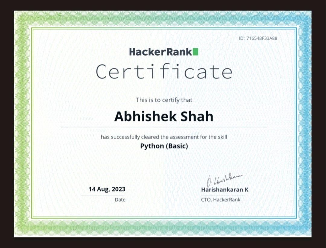 Abhishek Shah on LinkedIn: I’m happy to share that I’ve obtained a new ... Abhishek Shah on LinkedIn: I’m happy to share that I’ve obtained a new ...