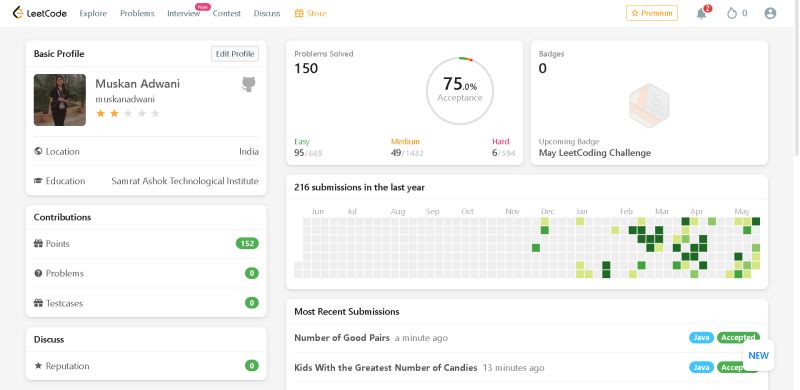 Muskan Adwani on LinkedIn: #leetcode #problemsolving #codingchallenges ... Muskan Adwani on LinkedIn: #leetcode #problemsolving #codingchallenges ...