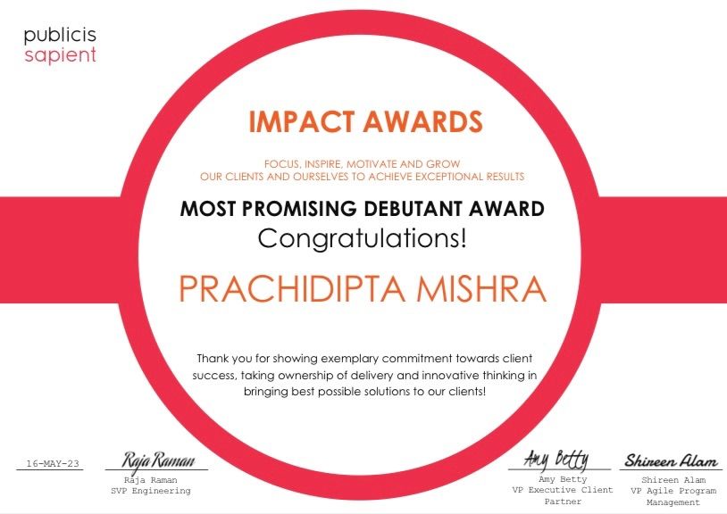 Prachidipta Mishra posted on LinkedIn Prachidipta Mishra posted on LinkedIn