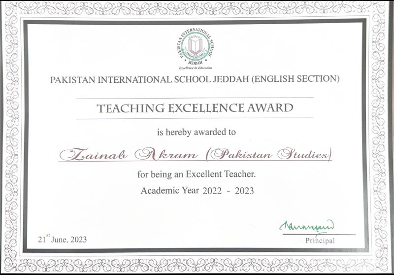 Zainab Akram on LinkedIn: #teaching #recognition #excellence # ... Zainab Akram on LinkedIn: #teaching #recognition #excellence # ...