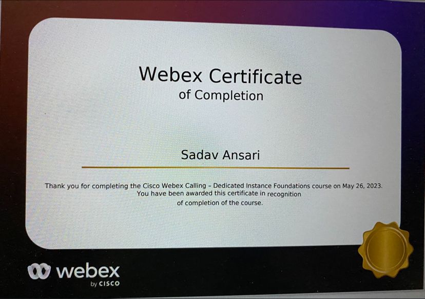Sadav Ansari on LinkedIn: Cisco WebEx Calling-Dedicated Instance ... Sadav Ansari on LinkedIn: Cisco WebEx Calling-Dedicated Instance ...