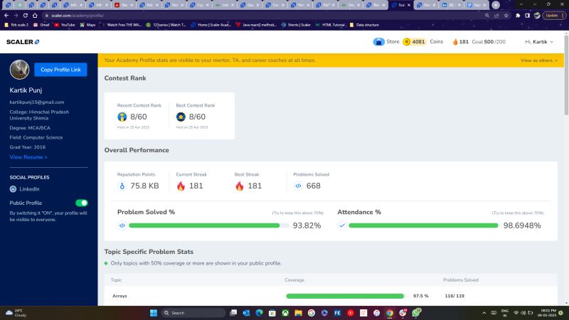 Kartik Punj on LinkedIn: #dsa #mca #scaler #tech #algorithms Kartik Punj on LinkedIn: #dsa #mca #scaler #tech #algorithms