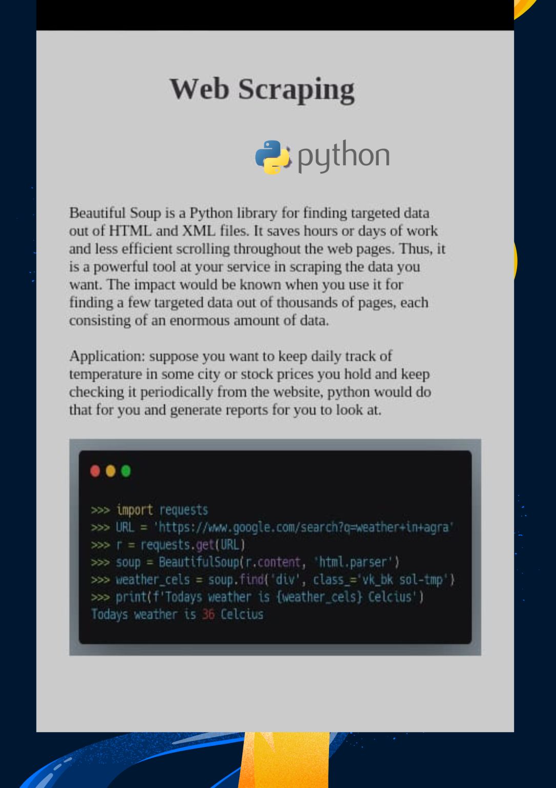 Shruti D. on LinkedIn: #python #pythonprogramming #webscraping # ... Shruti D. on LinkedIn: #python #pythonprogramming #webscraping # ...