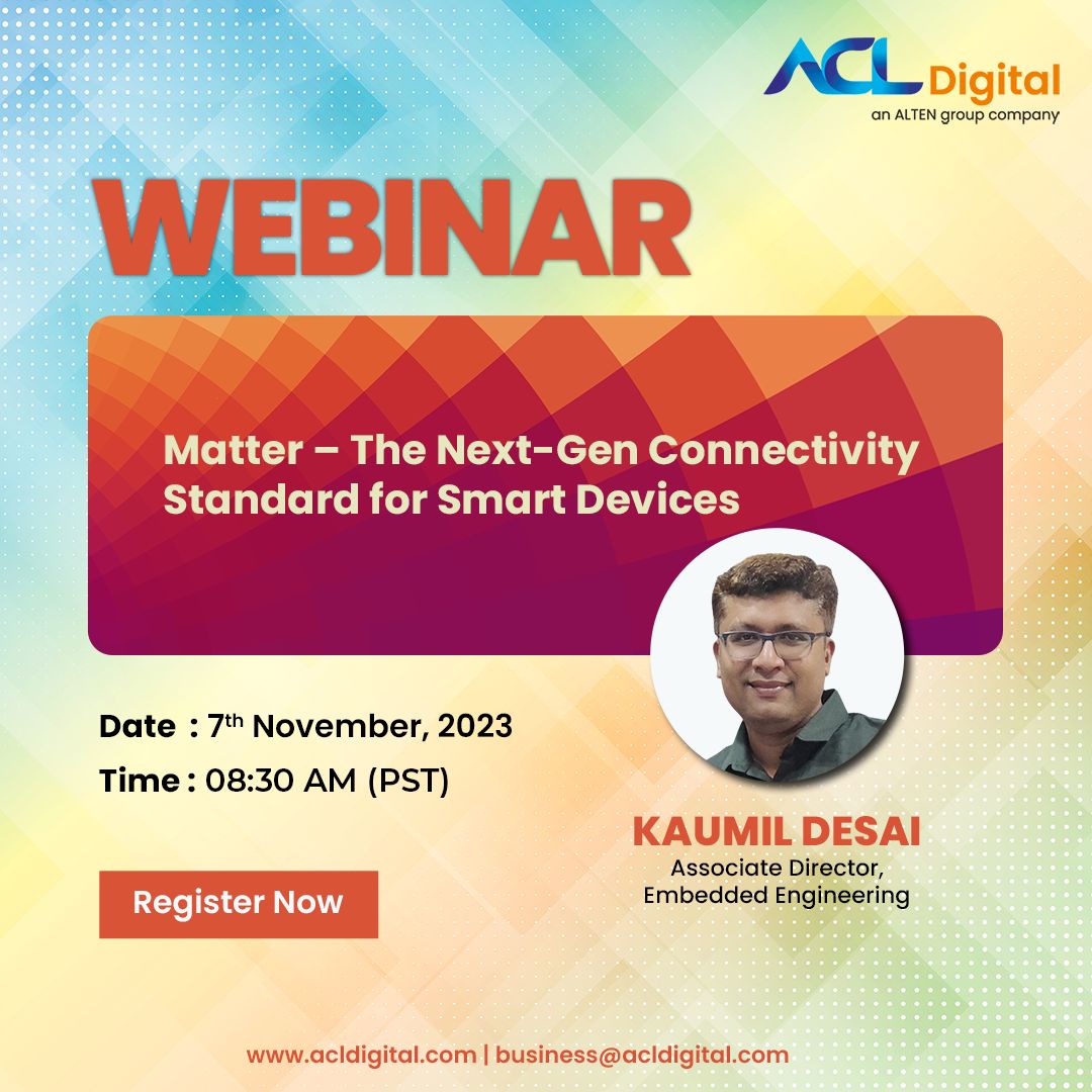 Register for Matter Webinar on Connectivity Standard | VOLANSYS (An ACL ... Register for Matter Webinar on Connectivity Standard | VOLANSYS (An ACL ...