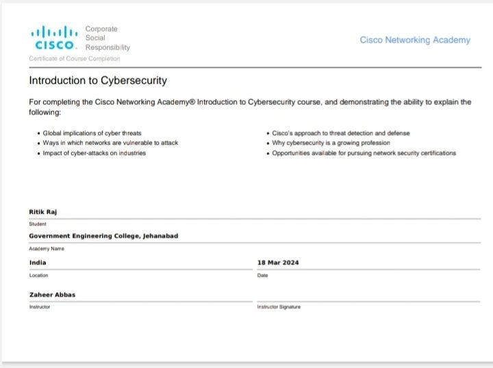 Ritik Raj on LinkedIn: Introduction to Cybersecurity well known ... Ritik Raj on LinkedIn: Introduction to Cybersecurity well known ...