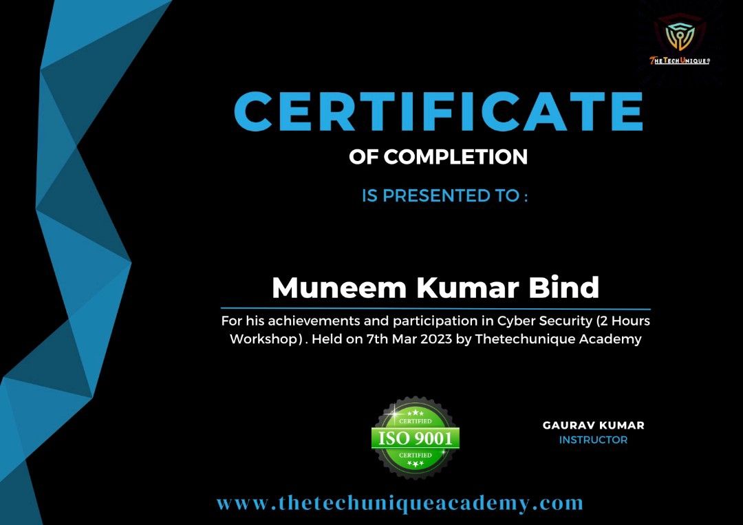 Muneem Kumar Bind on LinkedIn: #ethicalhacking #crackers Muneem Kumar Bind on LinkedIn: #ethicalhacking #crackers