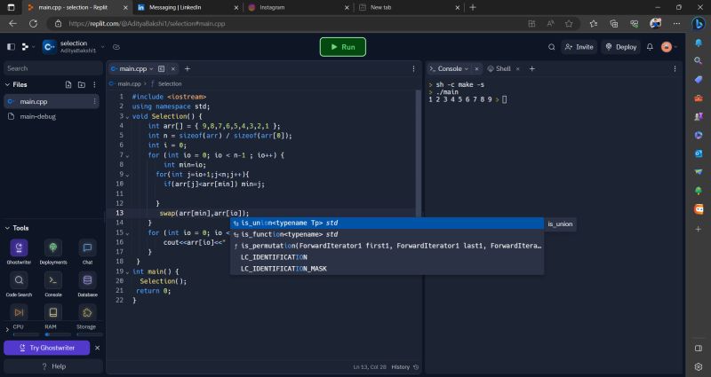 Aditya Bakshi on LinkedIn: #sorting #selectionsort #programming # ... Aditya Bakshi on LinkedIn: #sorting #selectionsort #programming # ...