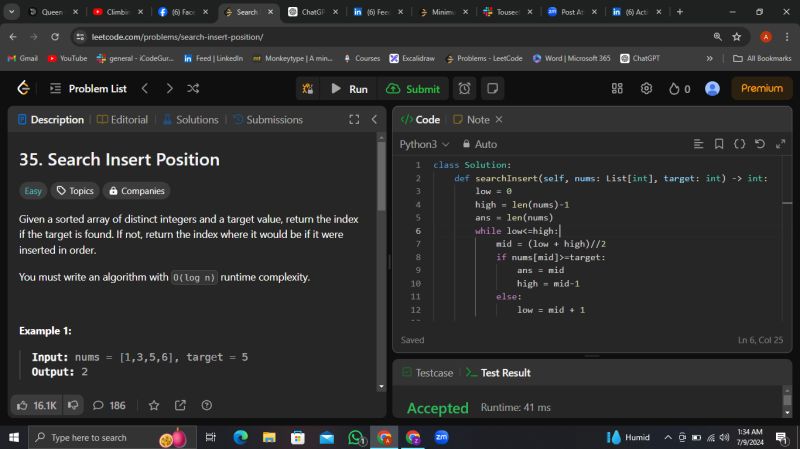 Abeeha Farrukh on LinkedIn: #day #leetcode #python #binarysearch # ... Abeeha Farrukh on LinkedIn: #day #leetcode #python #binarysearch # ...