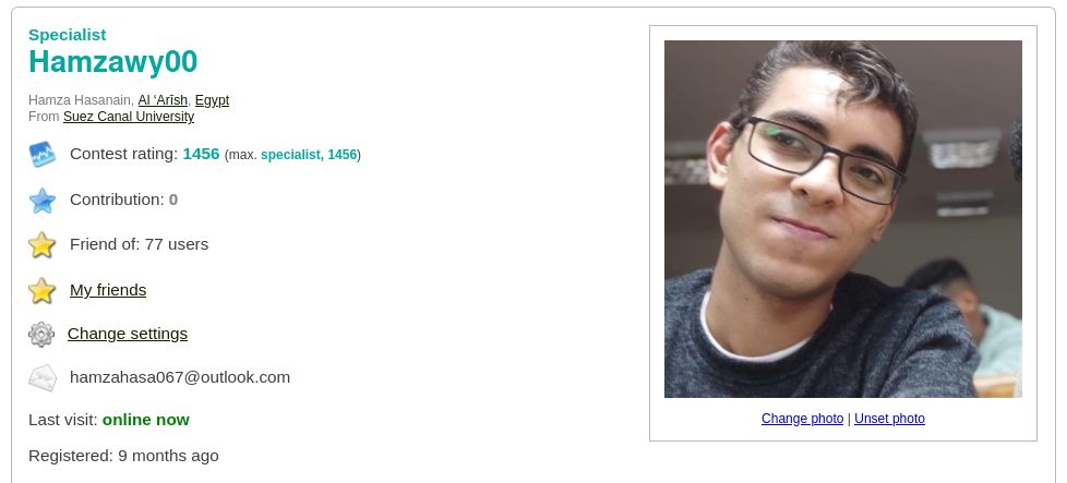 Hamza Hassanain on LinkedIn: #codeforces #coding # ... Hamza Hassanain on LinkedIn: #codeforces #coding # ...