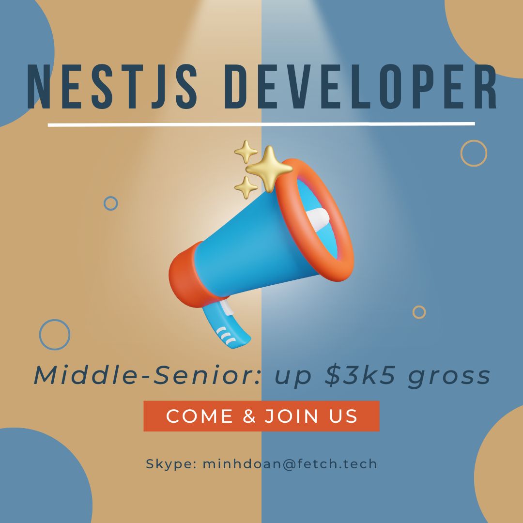 Minh Doan on LinkedIn: #nestjs #nodejs #hochiminh #middle #senior Minh Doan on LinkedIn: #nestjs #nodejs #hochiminh #middle #senior