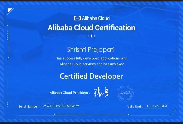 Shrishti Prajapati on LinkedIn: #alibabacloud #certification # ... Shrishti Prajapati on LinkedIn: #alibabacloud #certification # ...