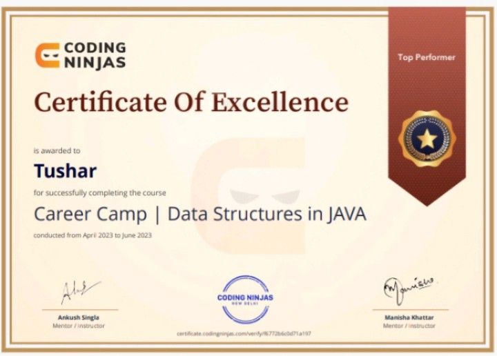 Tushar Gupta on LinkedIn: #codingninjas #javadsa #dsa #java #coding Tushar Gupta on LinkedIn: #codingninjas #javadsa #dsa #java #coding