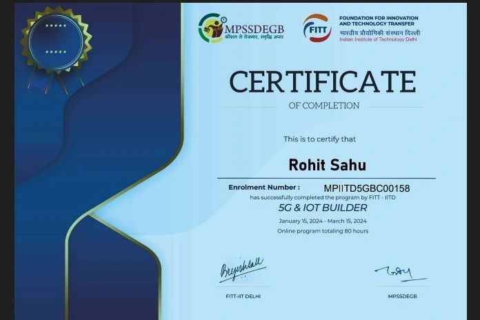 Rohit Sahu on LinkedIn: #iitdelhi #iot #5g #certified Rohit Sahu on LinkedIn: #iitdelhi #iot #5g #certified