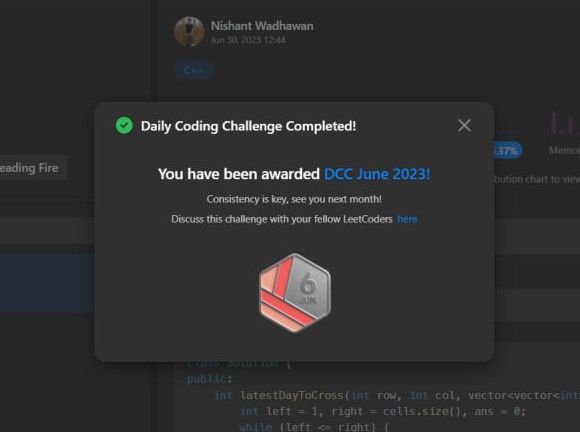 Nishant Wadhawan on LinkedIn: #consistency #leetcodestreak #codingchallenge Nishant Wadhawan on LinkedIn: #consistency #leetcodestreak #codingchallenge