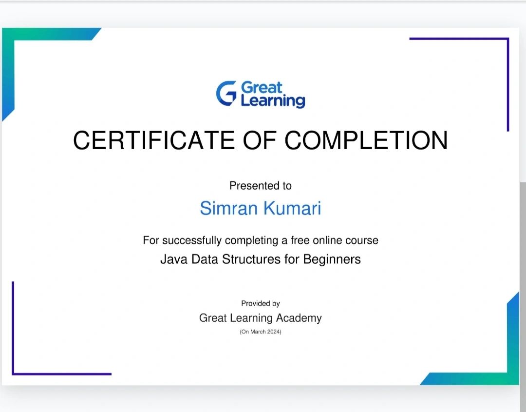 Simran Kumari on LinkedIn: #datastructures #algorithms #java # ... Simran Kumari on LinkedIn: #datastructures #algorithms #java # ...