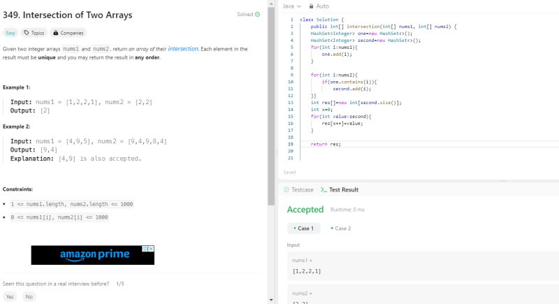 Adarsh Suman on LinkedIn: #day57 #leetcode349 Adarsh Suman on LinkedIn: #day57 #leetcode349