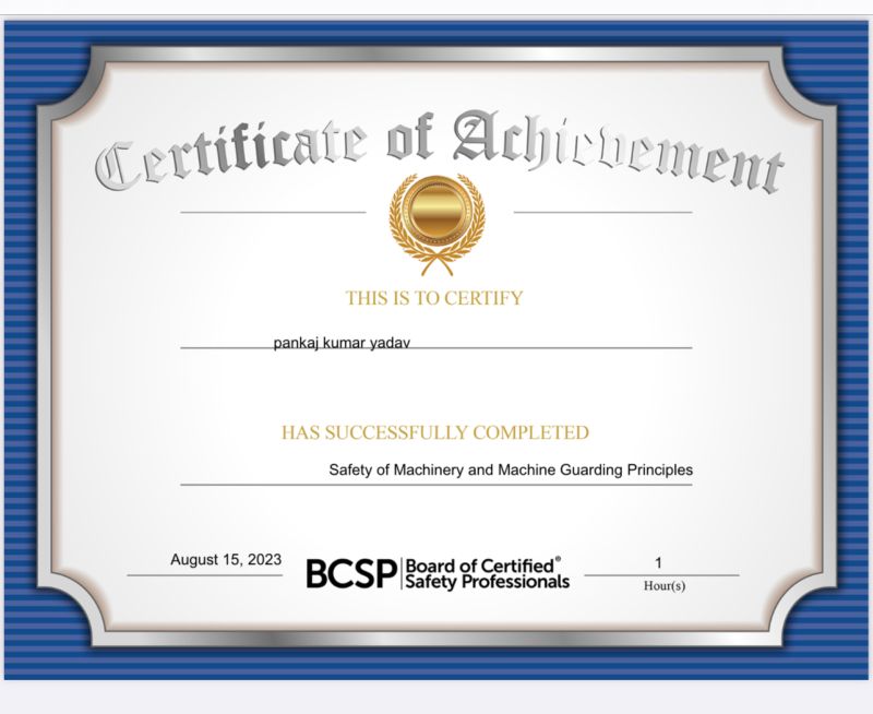 Pankaj Kumar Yadav (CMIOSH NFPA-CFPS® CSP® IDipNEBOSH) on LinkedIn: # ... Pankaj Kumar Yadav (CMIOSH NFPA-CFPS® CSP® IDipNEBOSH) on LinkedIn: # ...
